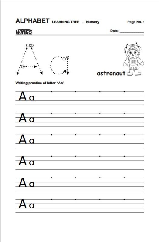 Nursery Worksheets - wings publishing house